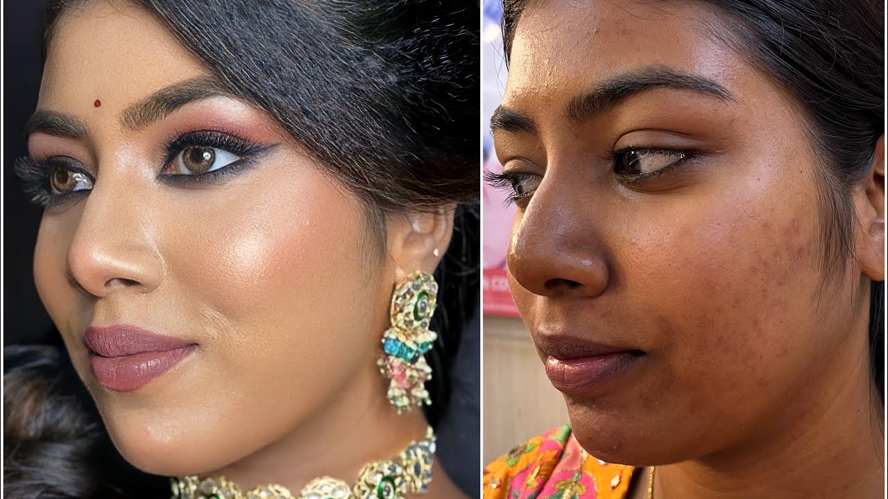 🌸Soft Natural Makeup look on South Skin🌸Dusky Makeup - YouTube