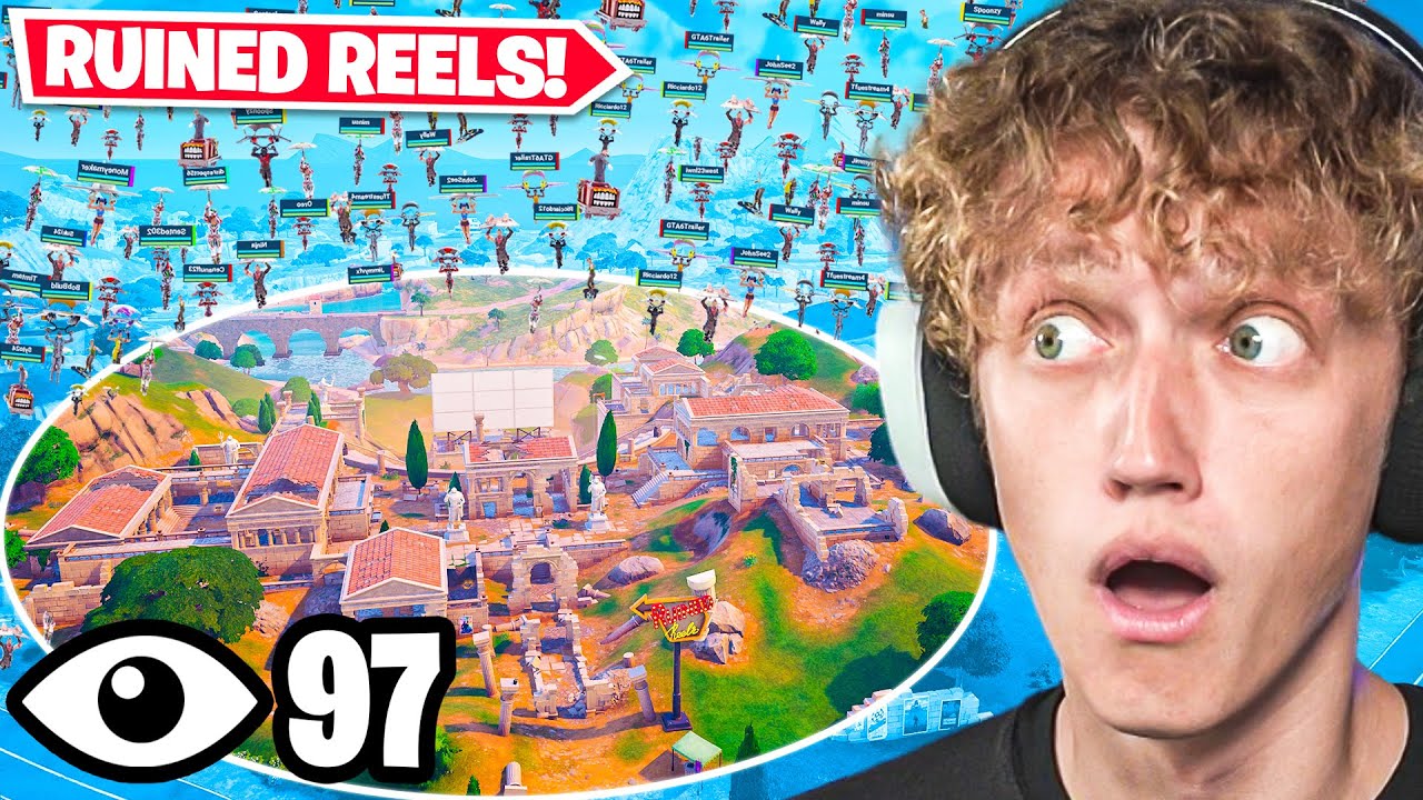 100 Players Land At RUINED REELS In Fortnite Chapter 5! (STACKED) - YouTube