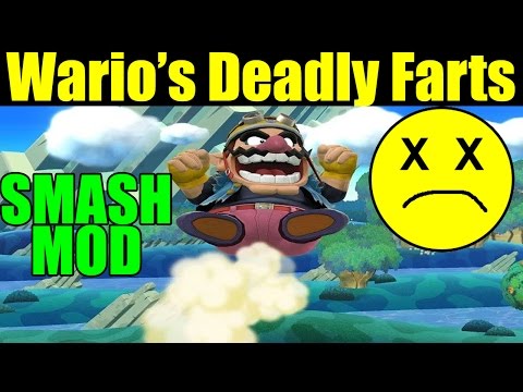 Wario's Farts Are DEADLY - Instant Full Gas In Super Smash Bros Wii U (Smash 4 Mods)
