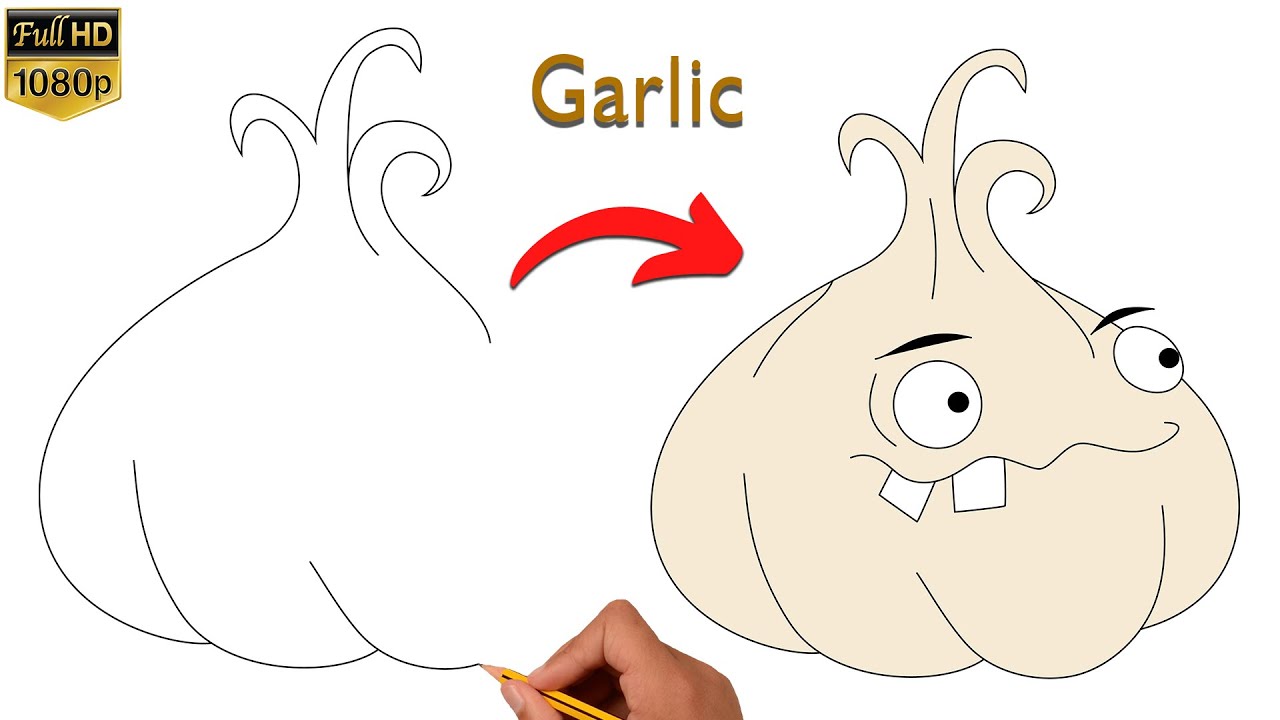 How to Draw Garlic | Plants vs Zombies 2 - YouTube