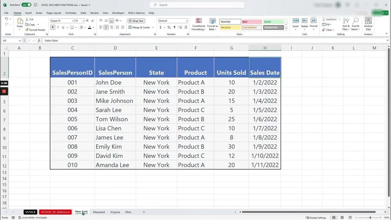 Excel Tips And Tricks How To Use Vstack And Hstack Functions Youtube