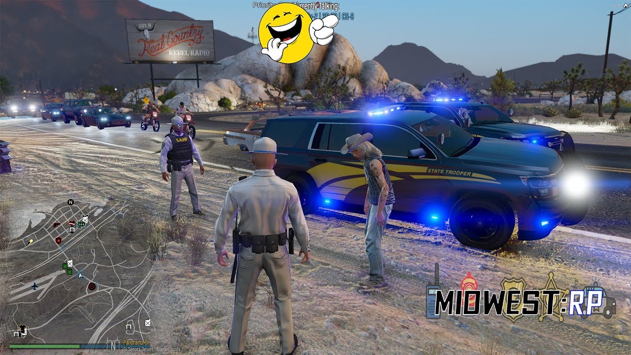 Midwest RP - GTA 5 Roleplay - 9 - DUI / High Speed chase/ Shoot-out ...