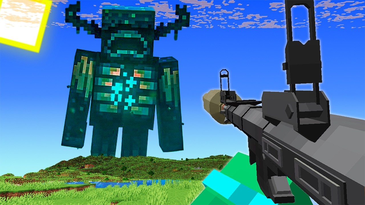 I Killed All Mega Bosses With Modern Guns in Minecraft Hardcore! - YouTube