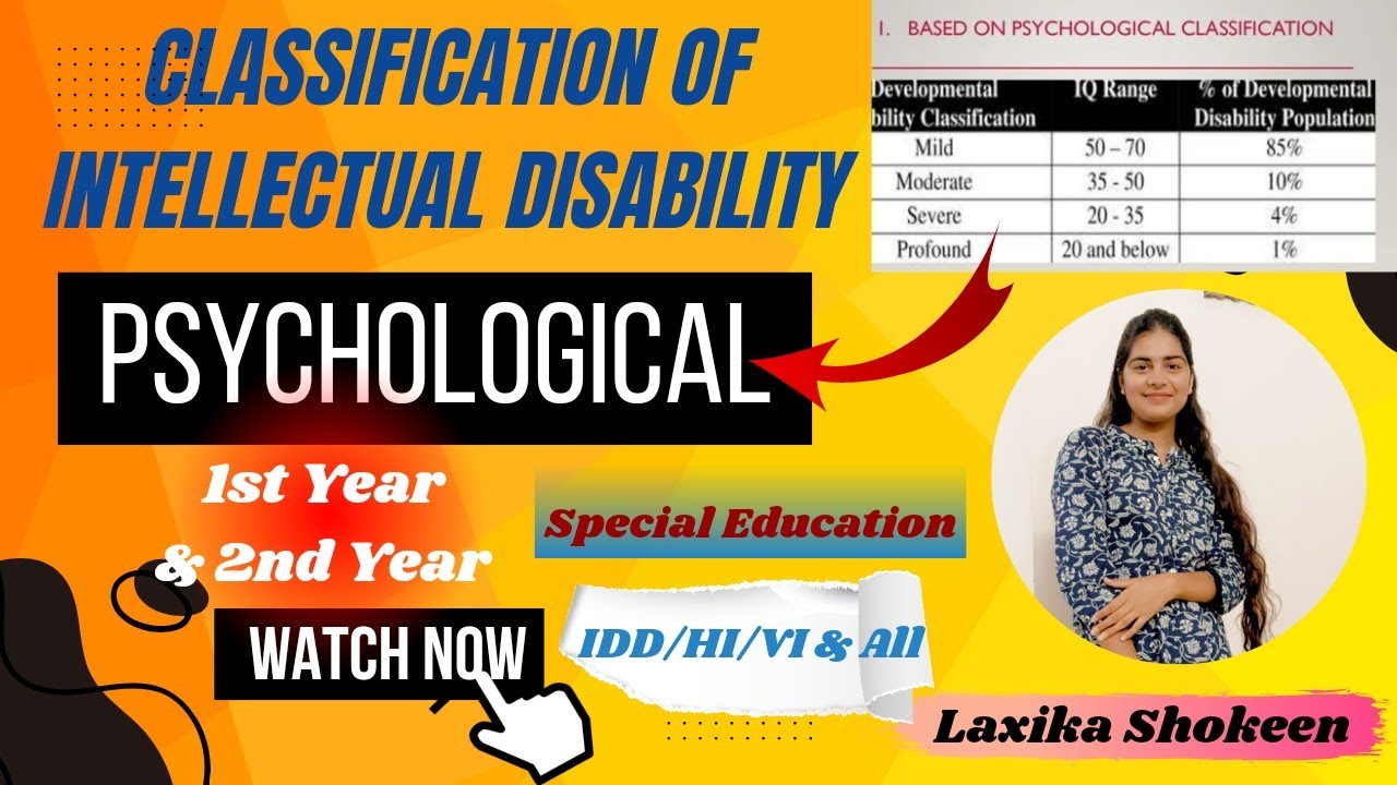 Psychological Classification Of Intellectual Disability (ID)||Laxika ...