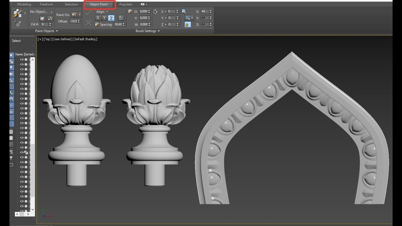 19. Вкладка Object Paint (рисование объектами) панели Toggle Ribbon в ...