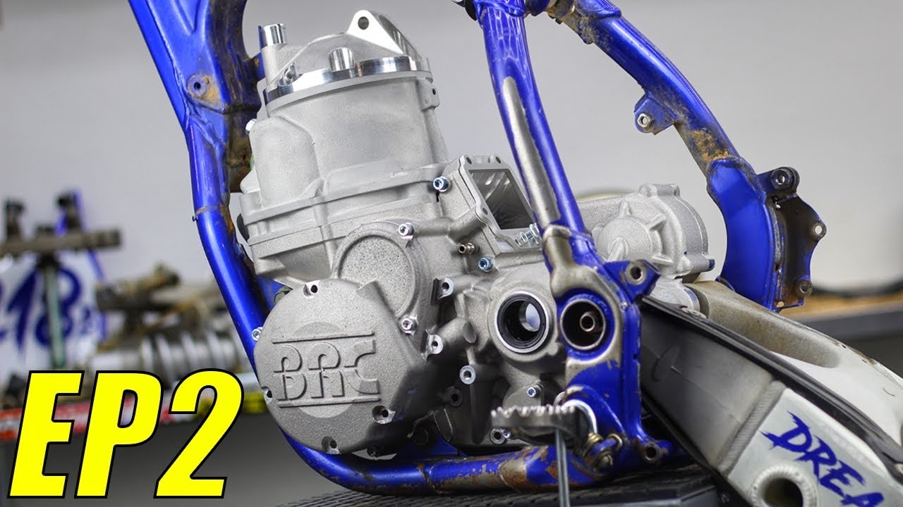 YZ500 Engine Test Fit 😍 STEEL FRAME EDITION | BRC Racing YZM500 ...