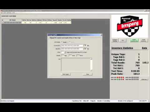 Changing EPC Codes Using Impinj MultiReader Software - YouTube