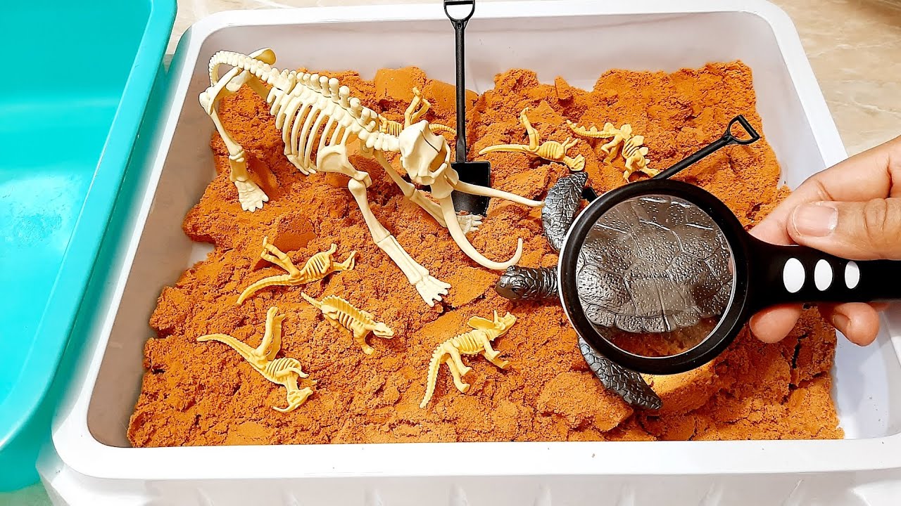 FUN SAND DIG & DISCOVER SOFT MODELLING SAND #twominutes #relaxing # ...