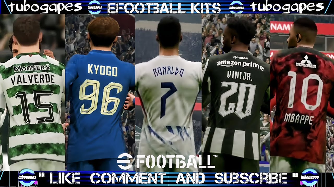 Best Unique Player Name & Back Number Font! Jersey eFootball 2024🔥 ...