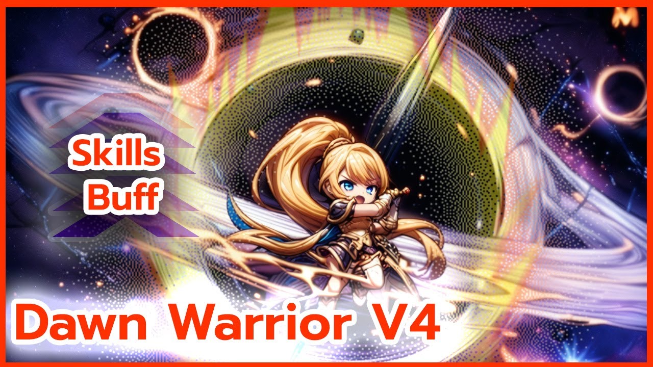 Maplestory M : Dawn Warrior V4 & Skills Buff - YouTube