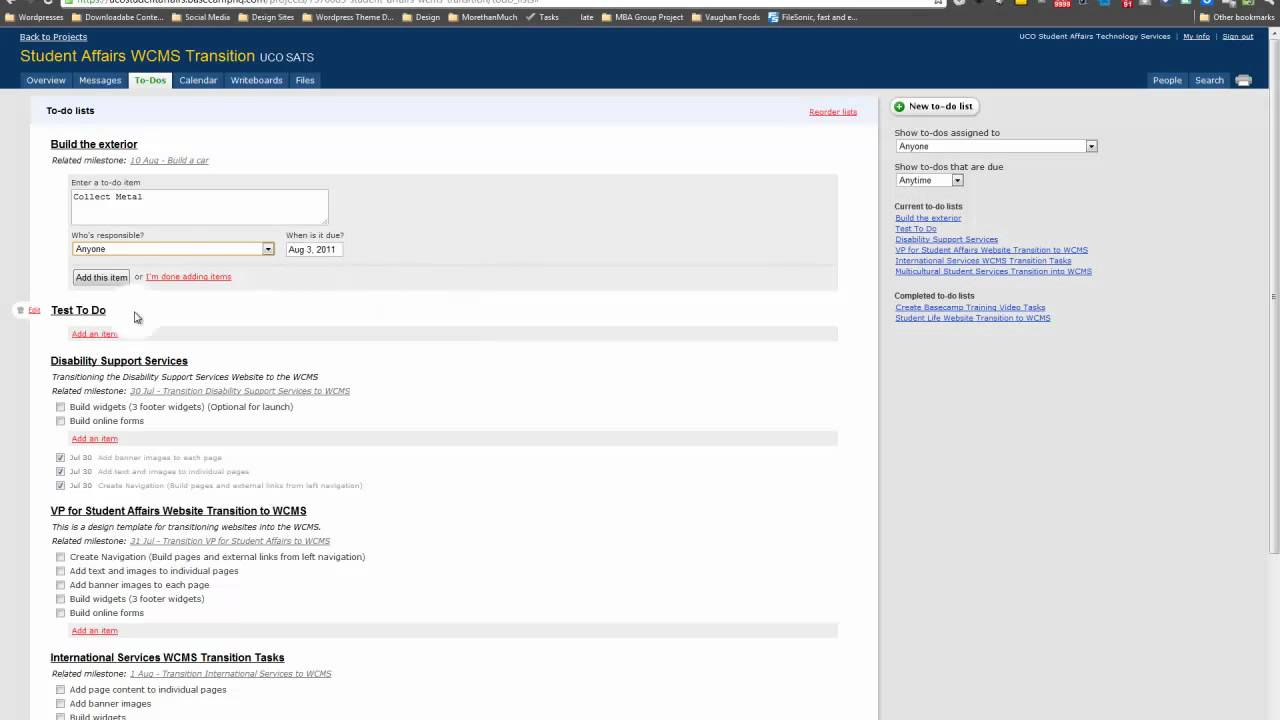 Basecamp Tutorial Pt 2: Using Basecamp Milestones, Calendar, and To-Dos ...