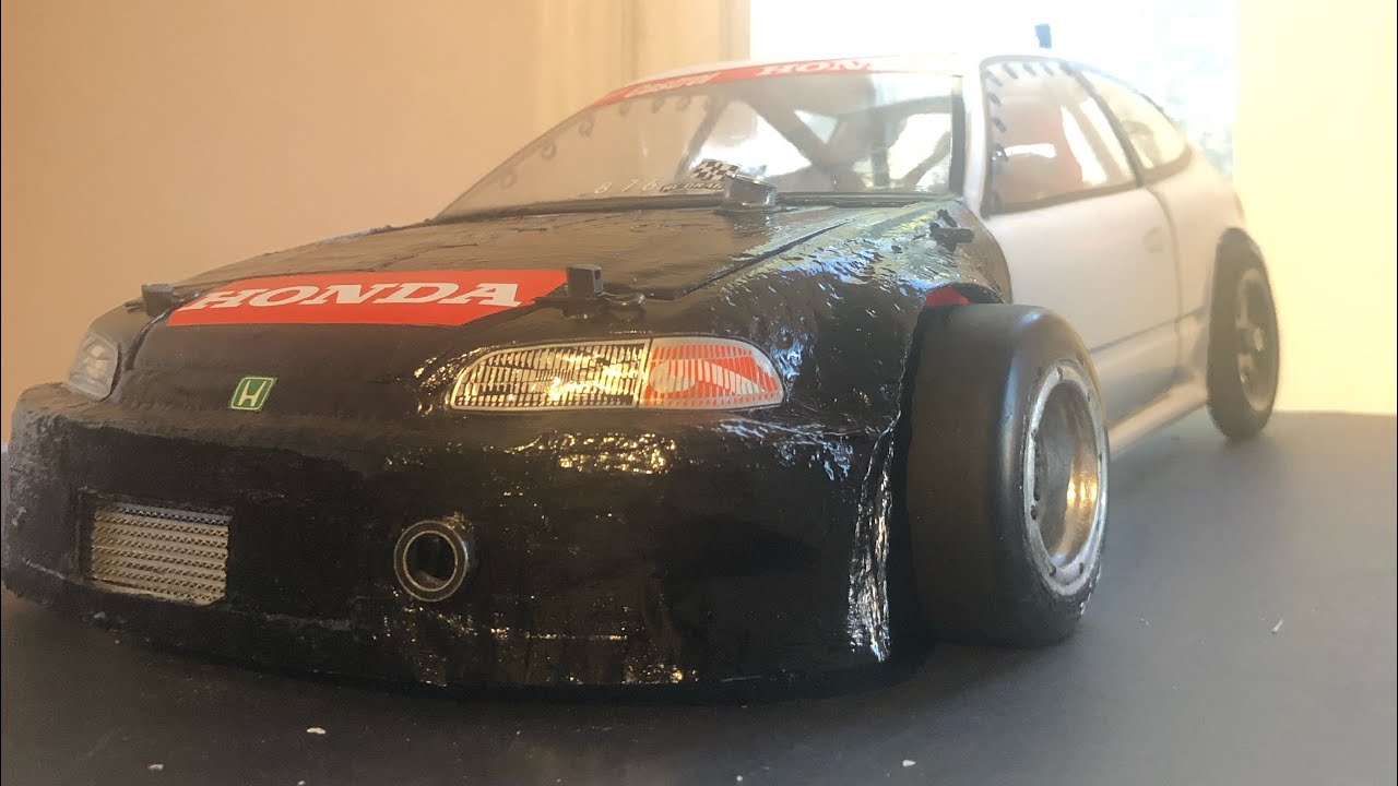 Drag Fwd Honda Civic Rc Custom Wide Drag Body Build - YouTube