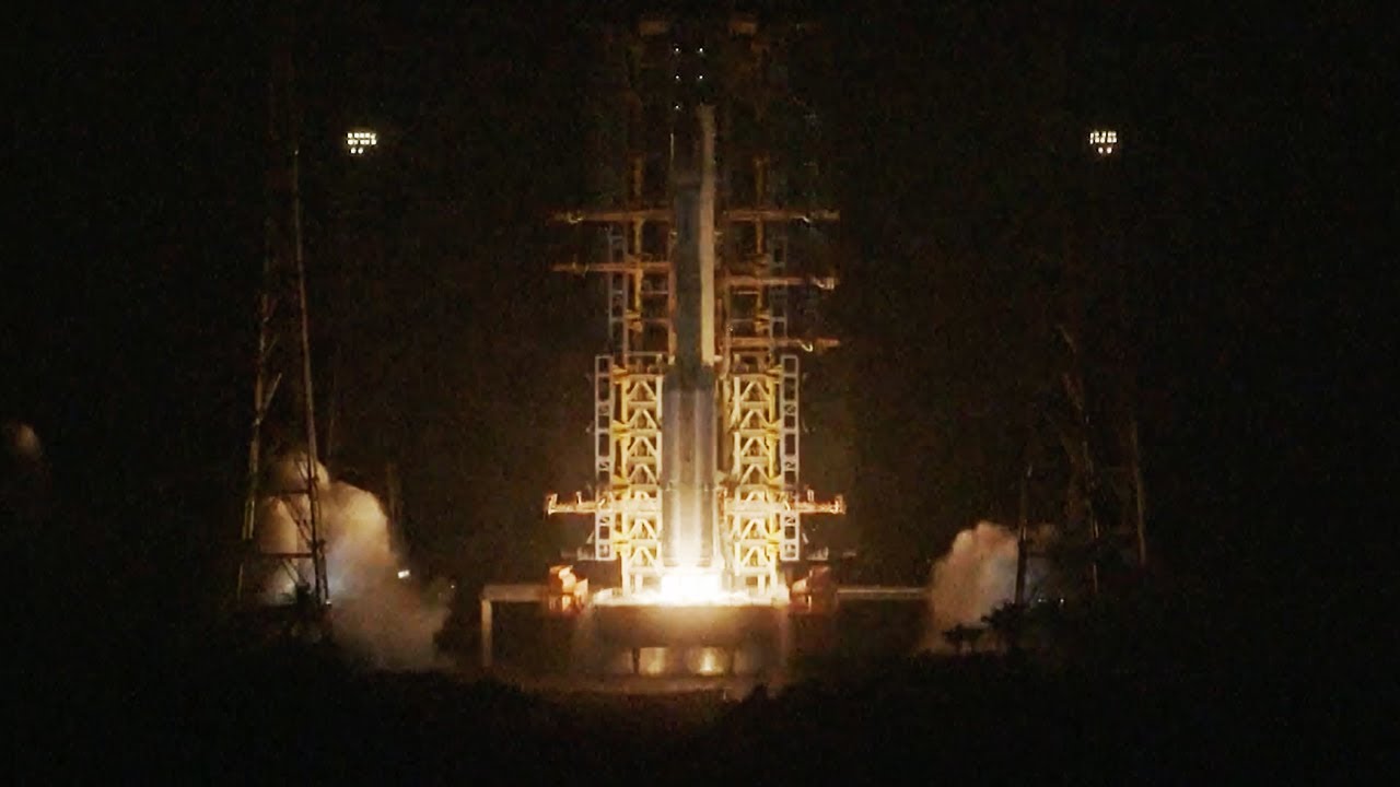 China's Long March 7A launches military communications satellite - YouTube