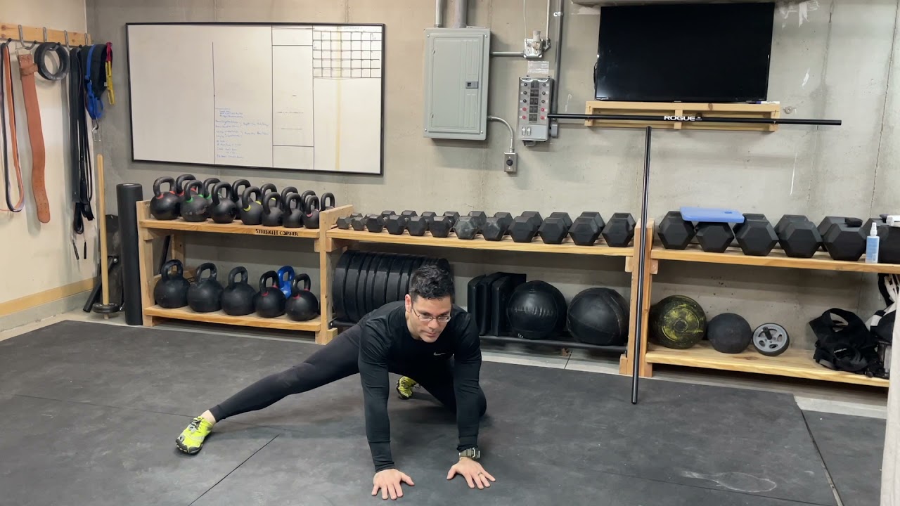 half kneeling frog pulses - YouTube