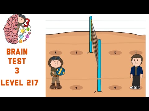 Brain Test 3 Level 217 They want to play volleyball Walkthrough - YouTube