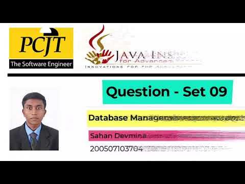Question Set 09 | Database Management System | Java Institute - YouTube
