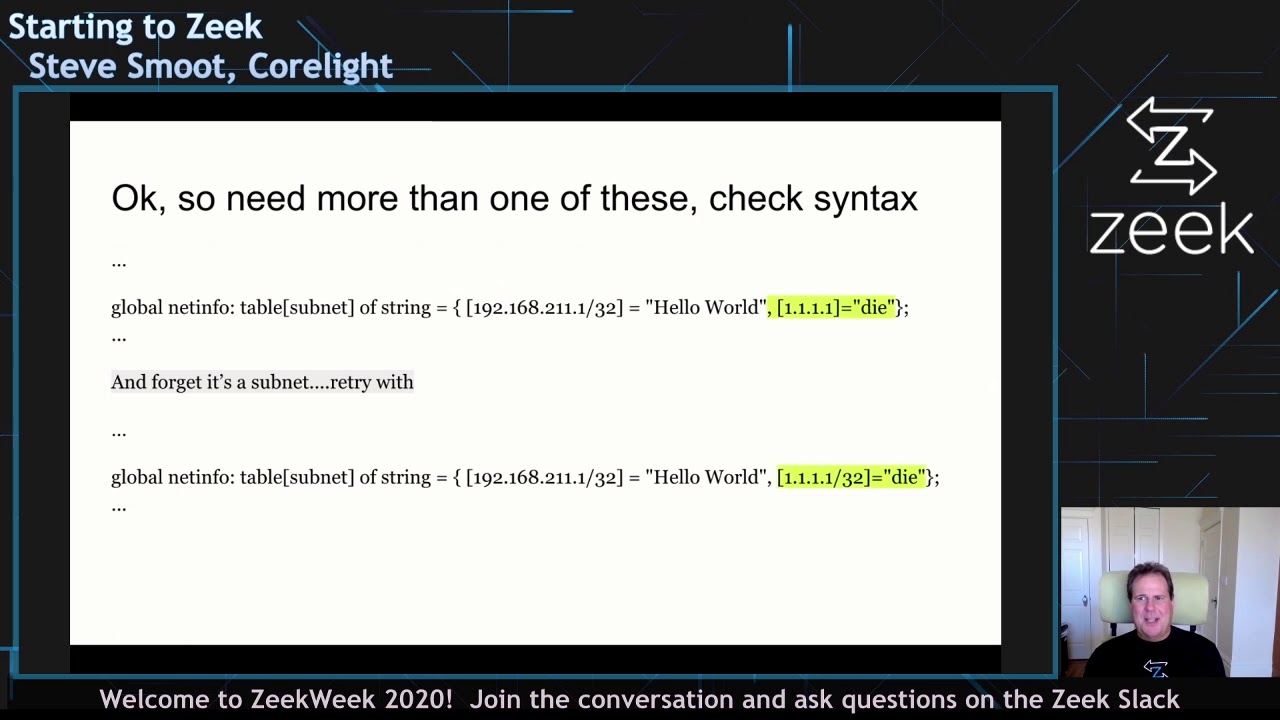 vZW20 - Day - 3 - Starting to Zeek - Steve Smoot - YouTube