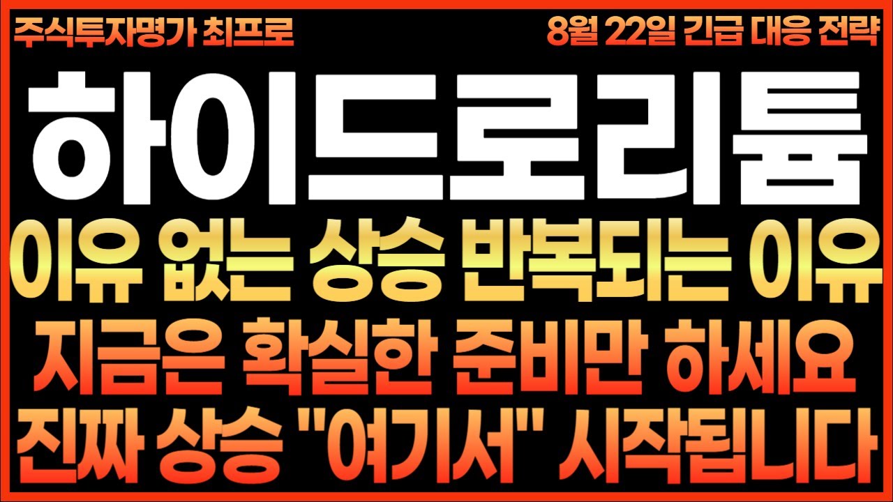 하이드로리튬 리튬포어스 주가 전망 이유 없는 상승 반복되는 이유 지금은 확실한 준비만 하세요 진짜 상승 여기서
