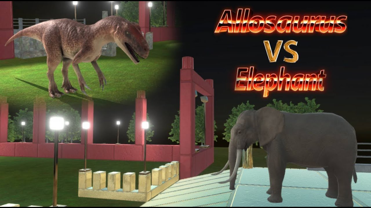Allosaurus VS Elephant !!! - YouTube