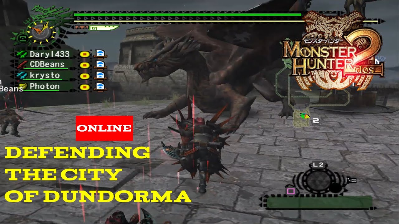【MH2dos】 Rusted Kushal is attacking Dundorma | Monster Hunter PS2 1080p ...