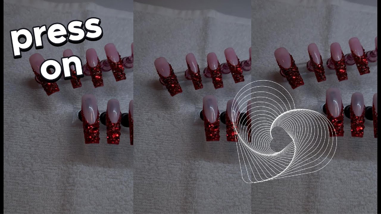 Birthday press on sets#presson#nail#frenchtip - YouTube