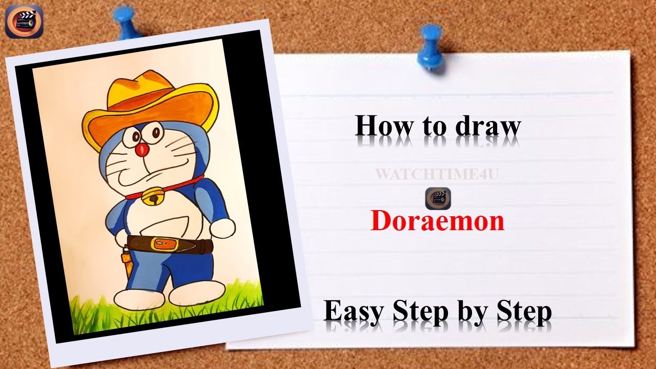 Doraemon | How to draw Doraemon step by step for kids | Draw Doraemon ...