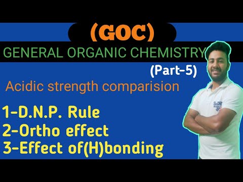 GOC PART 5 , ORDER OF ACIDIC STRENGTH , ORTHO EFFECR , DNP RULE - YouTube