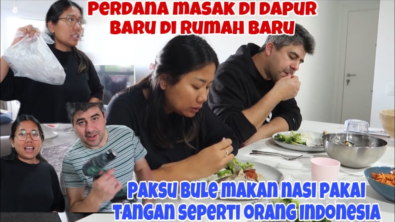 PERDANA MASAK DI DAPUR BARU DAN PAKSU BULE MAKAN PAKAI TANGAN - YouTube