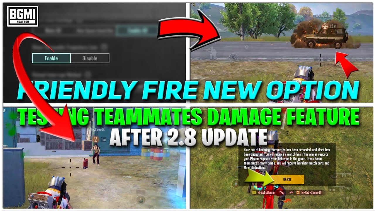 BGMI NEW FRIENDLY FIRE FEATURES EXPLAINED - YouTube