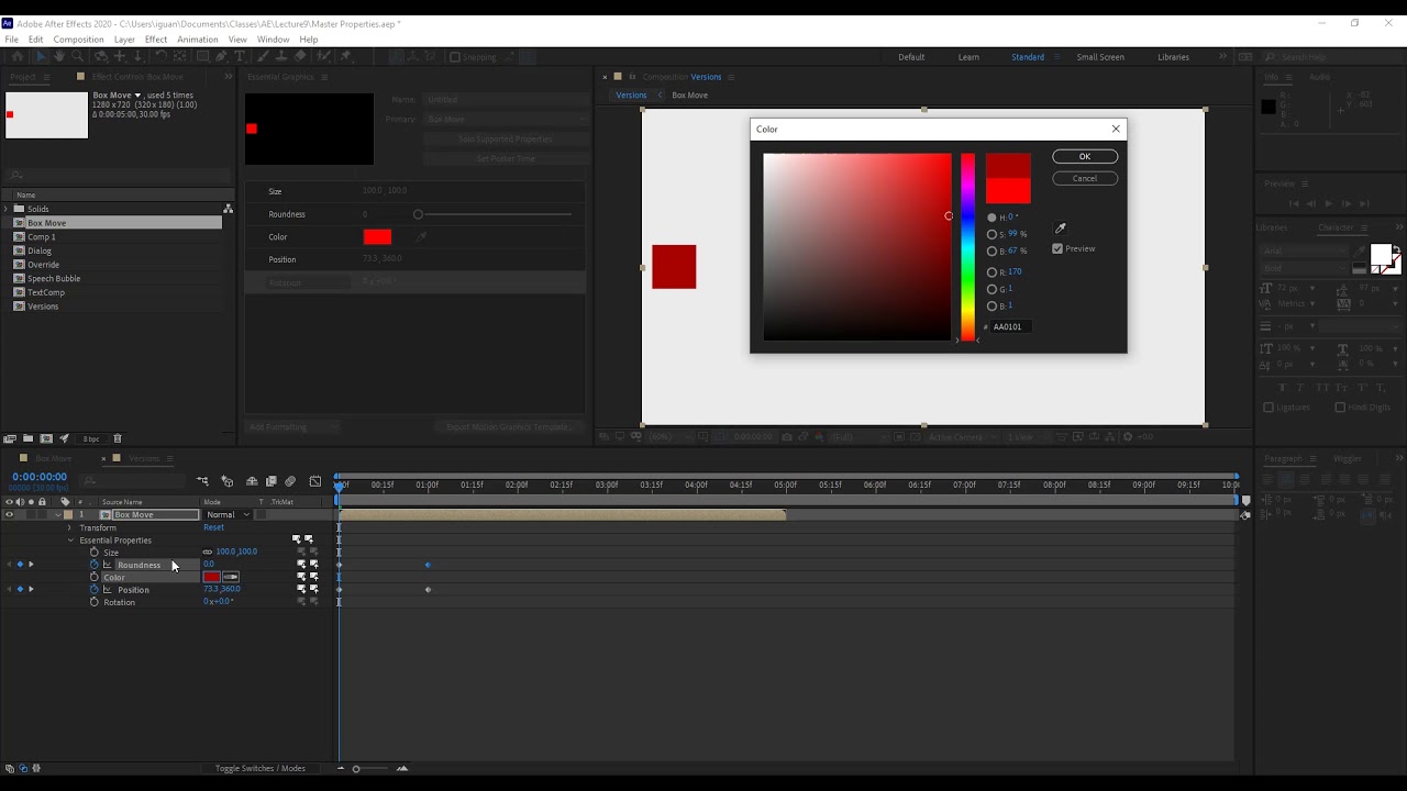 After Effects Essential Graphics - YouTube