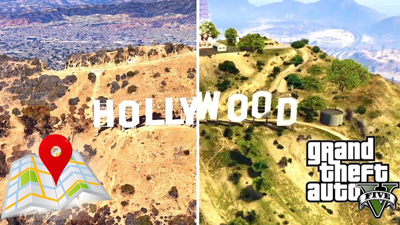 Как ИЗГЛЕЖДА КАРТАТА на GTA 5 в Google Maps? - YouTube
