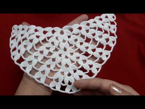 Bir günde biten kolay üçgen şal modeli