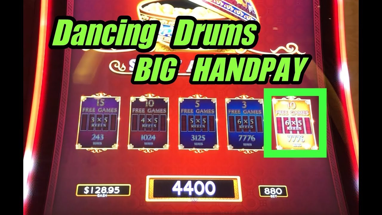BIG HANDPAY on Dancing Drums slot machine + lock it link and dragon ...