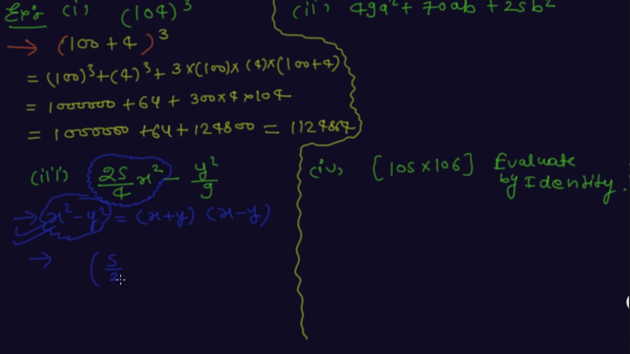 Algebraic Identities | Class 9 Mathematics Polynomials - YouTube