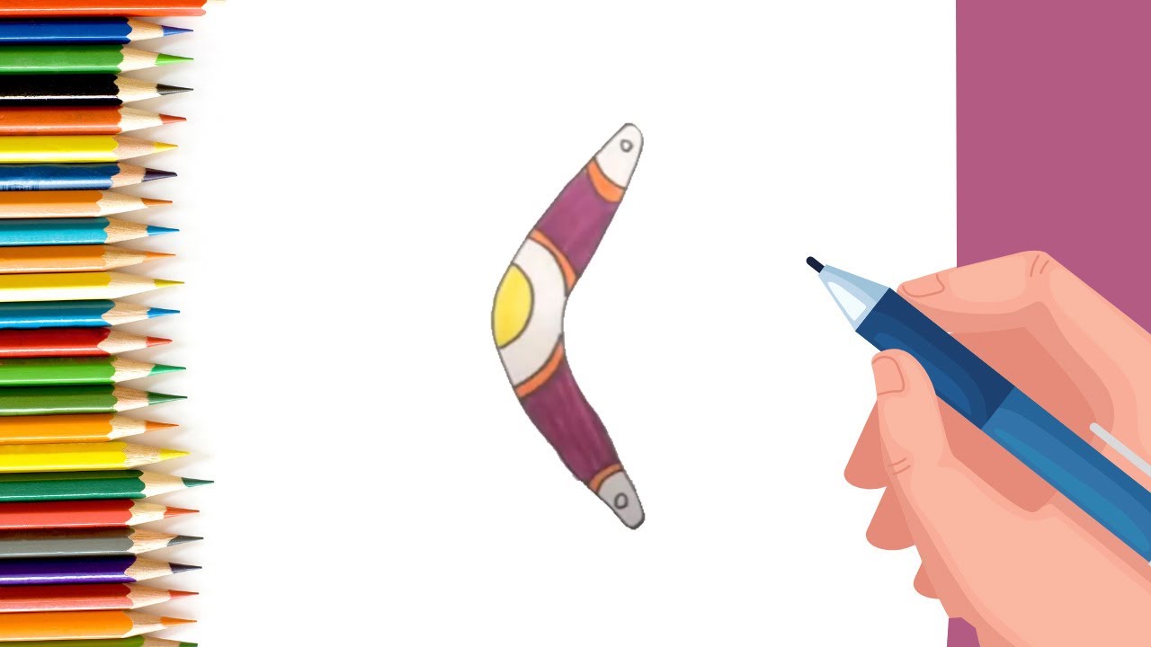 How to Draw a Boomerang - YouTube