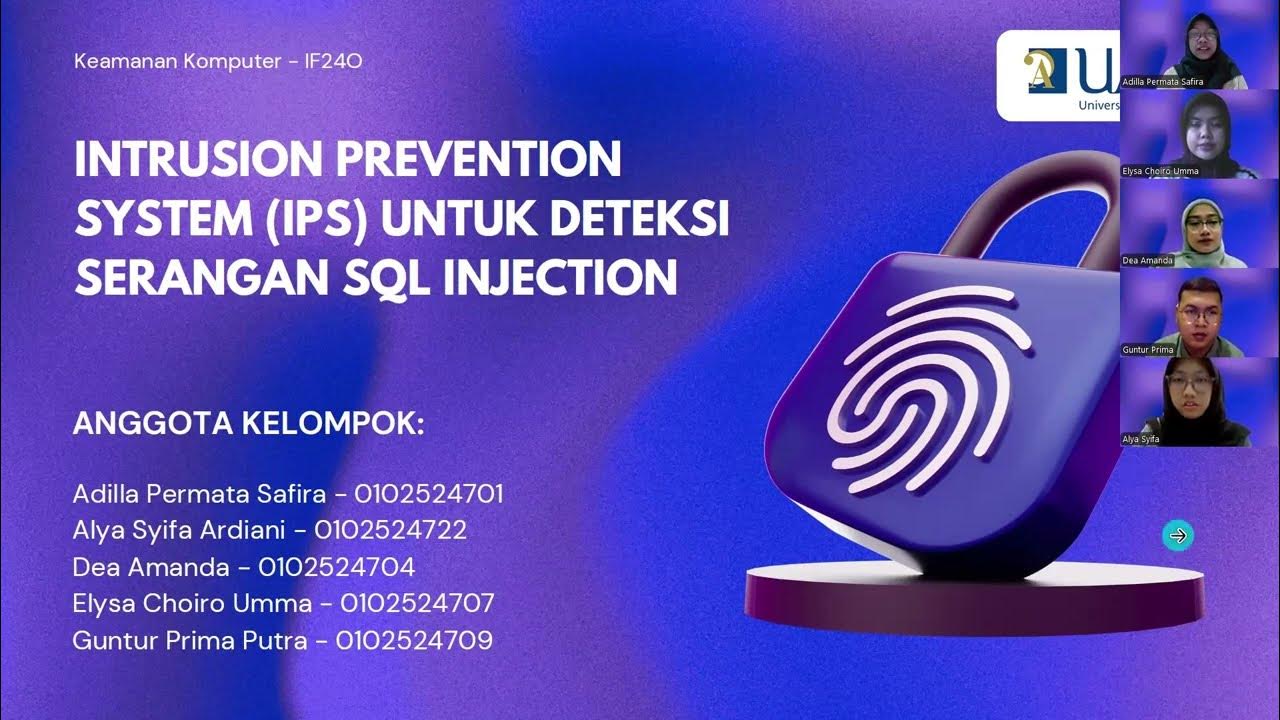 UTS Praktikum IF24O UAI – Penerapan IPS untuk Deteksi Serangan SQL Injection - Kelompok 1 - YouTube