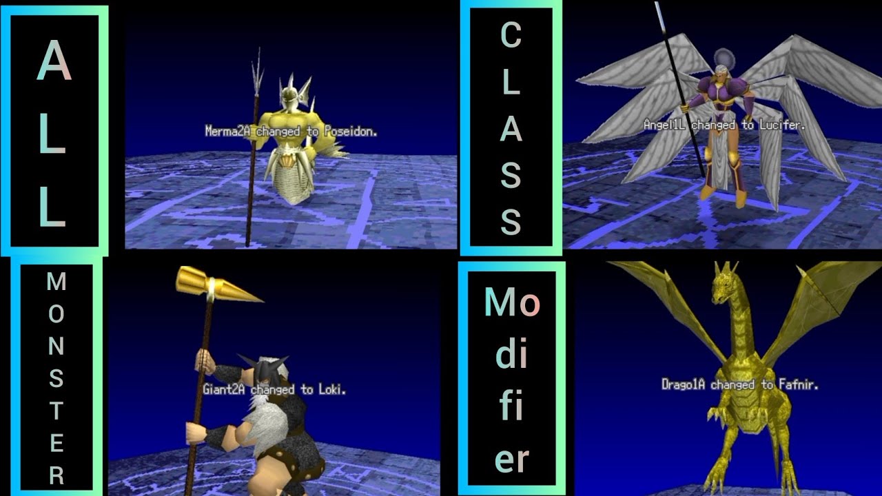 [PSX] All Monster Class Modifier Animation Brigandine Legend of Forsena - YouTube