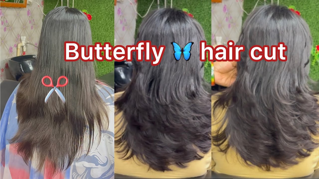 Butterfly 🦋 hair cut / multi layer step cut/ step cut for medium hair ...