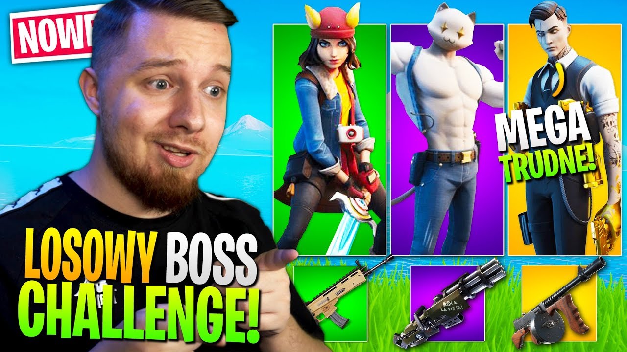Losowy BOSS challenge w Fortnite ... (mega trudne!) - YouTube
