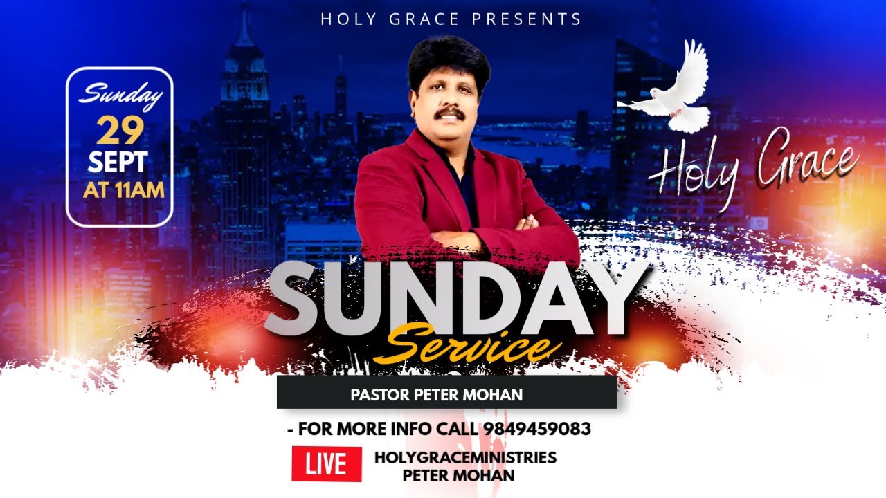 🔴𝐿𝒾𝓋𝑒 | #sunday ServiceLive Stream | 4k | Holy Grace | 10:00AM Live ...