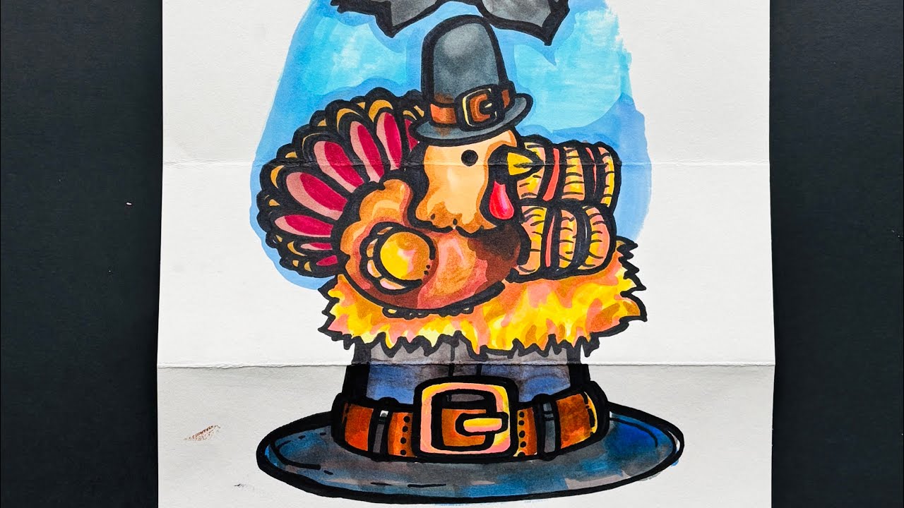 How to Draw A TURKEY | FOLDING SURPRISE - YouTube