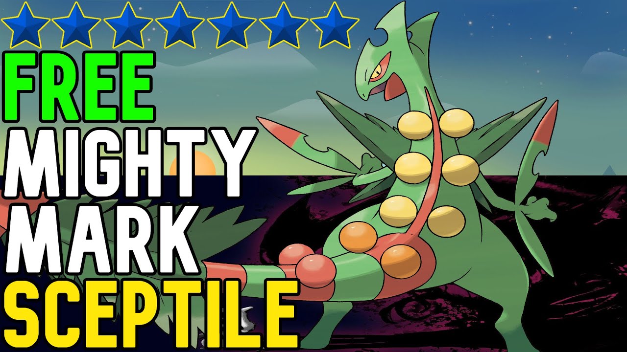 FREE 7* Raid Mighty Mark Sceptile - Pokémon Scarlet and Violet - YouTube