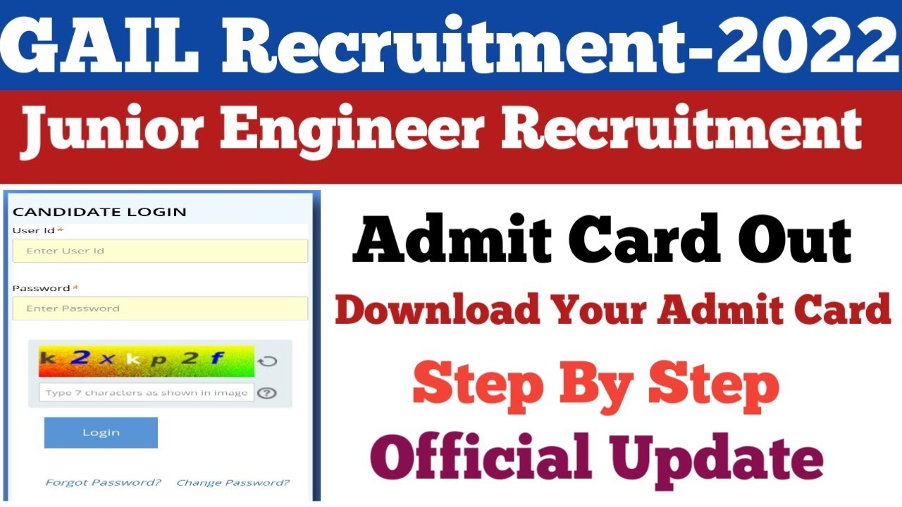 Gail Admit Card Out||Download Your Admit Card||Step By Step||Official ...