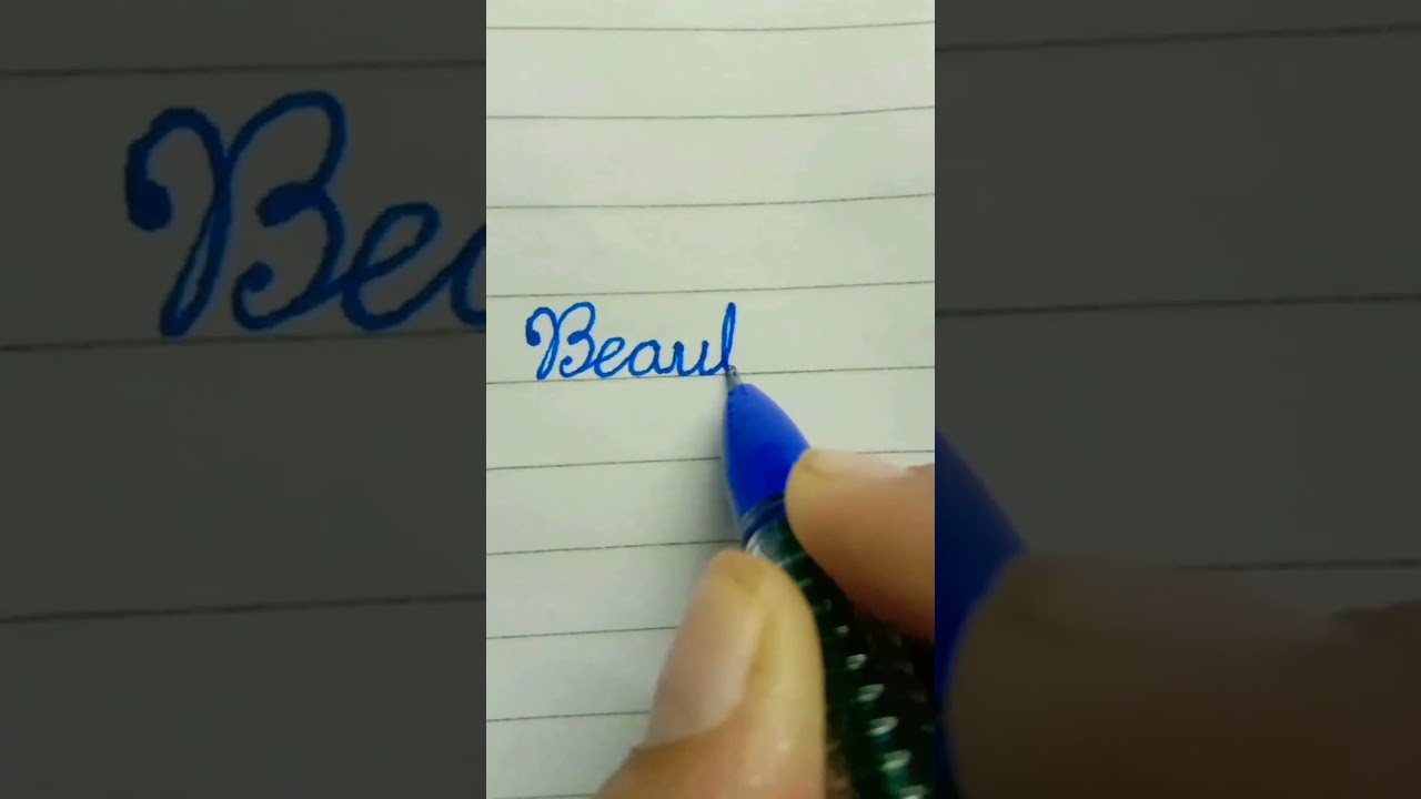 How to write "Beautiful"in cursive handwriting #tutorial #shorts # ...