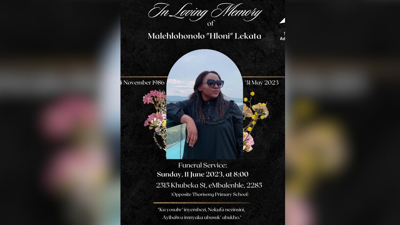 Funeral Service of Malehlohonolo Hloni Lekata | Embalenhle - YouTube