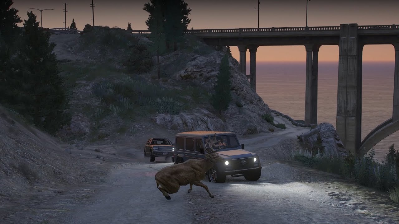 GTA 5 | Wild Deer Chase on Mountain Roads 🦌🚙 | Epic Mission Moment ...