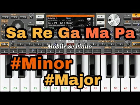 How To Play Sa Re Ga Ma On Mobile Piano || Easy Piano Tutorial Org2021 ...