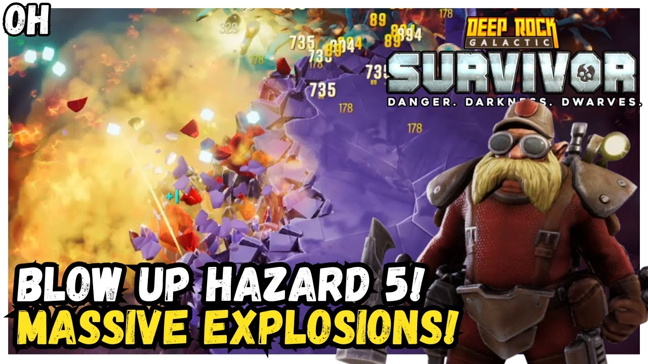 MASSIVE Explosions BLOW Up Hazard 5! Deep Rock Galactic Survivors! - YouTube
