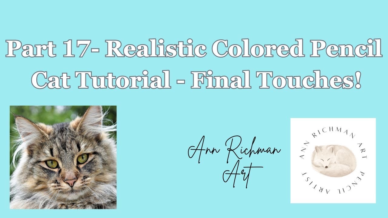 Part 17- Realistic Colored Pencil Cat Tutorial- Finishing Touches - YouTube