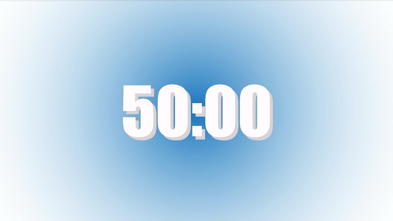 50 Minute Gradient Countdown Timer w/ Simple Beeps 🫐 - YouTube